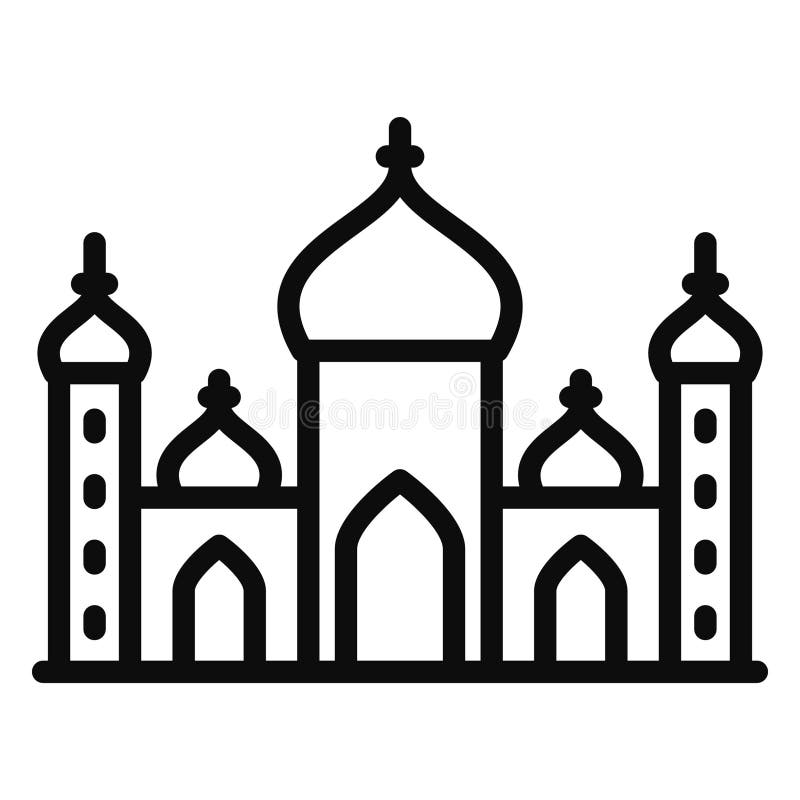 Badshahi Masjid, Badshahi Mosque Isolated Vector Icon Which Can Be ...