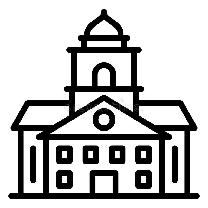 Academic, Educational Building Isolated Vector Icon Which Can Be Easily ...