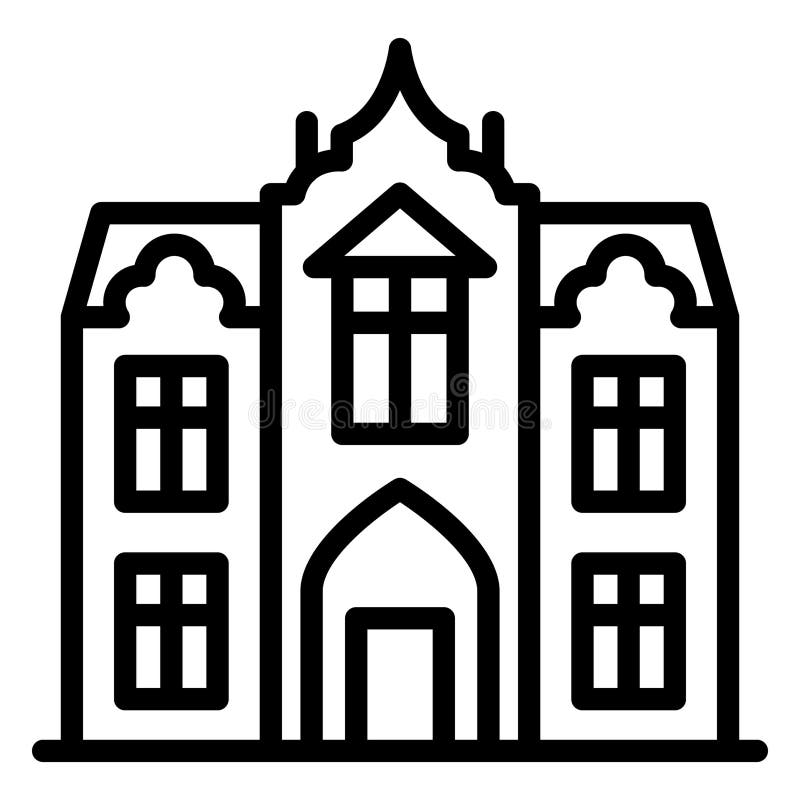 Academic, Educational Building Isolated Vector Icon Which Can Be Easily ...