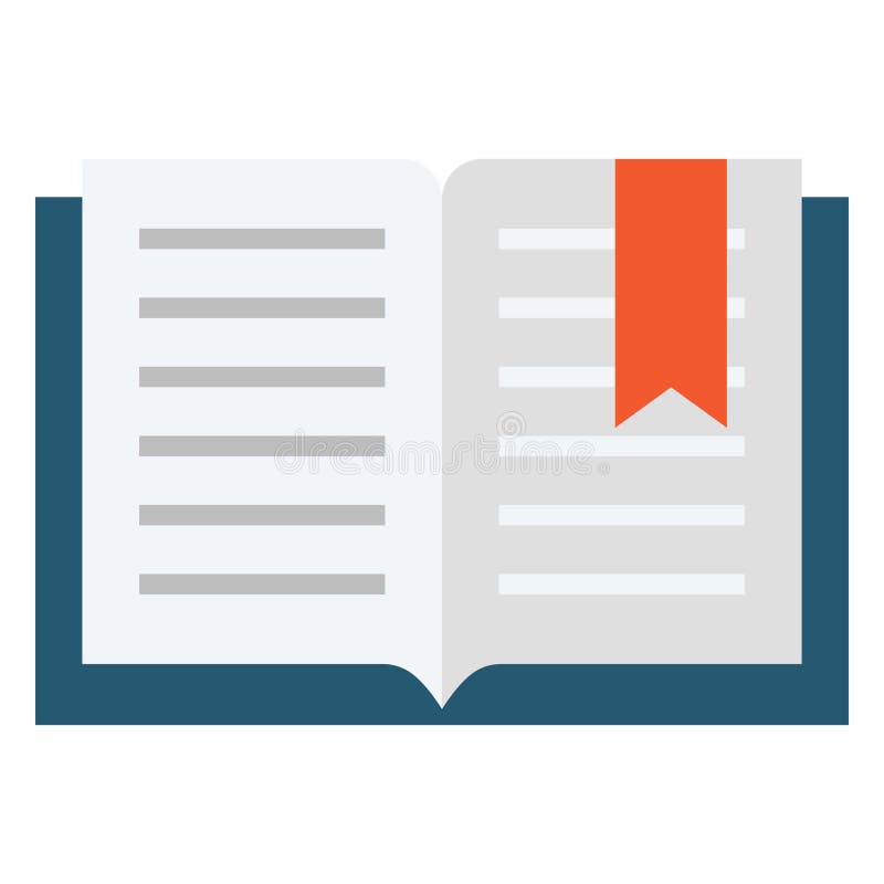 Open Book Color Vector Icon Which Can Easily Modify or Edit Stock ...