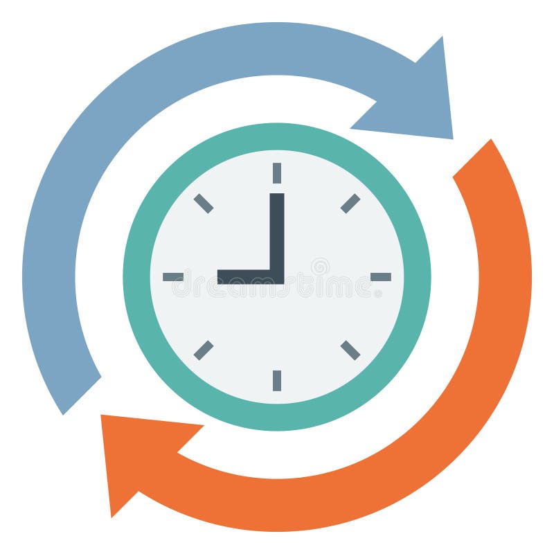 Clockwise Color Vector Icon Which Can Easily Modify or Edit Stock ...