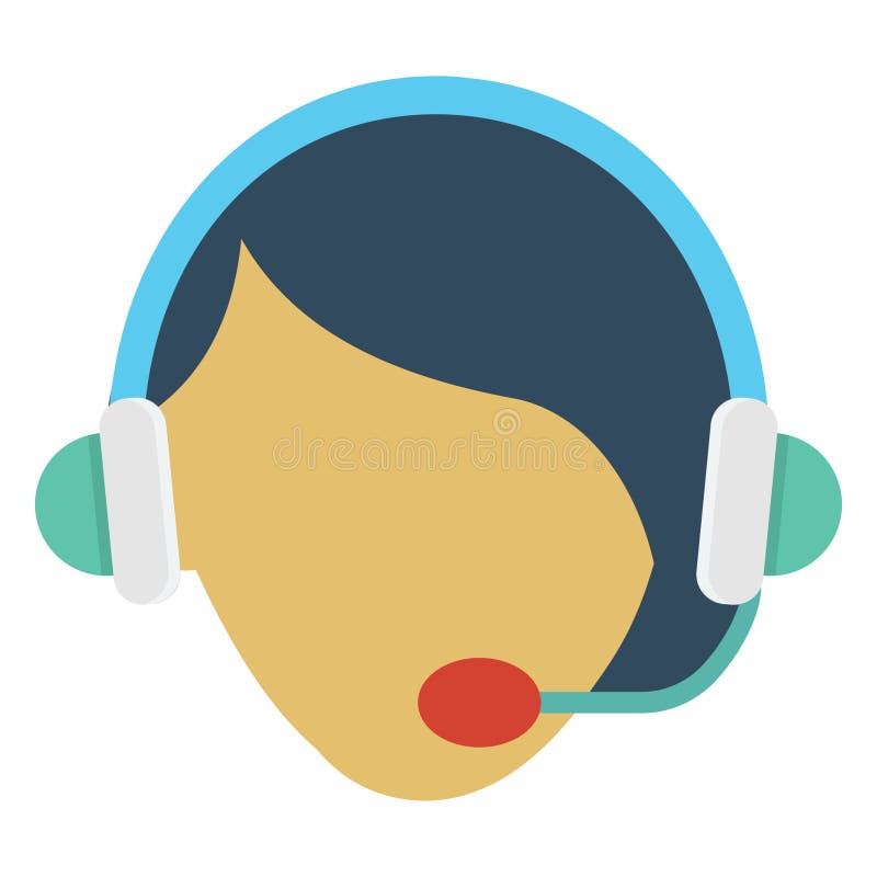 Customer Representative Color Vector Icon Which Can Easily Modify or ...