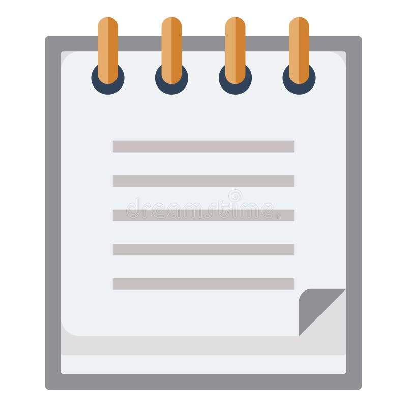 Note Color Isolated Vector Icon that Can Easily Modify or Edit Stock ...