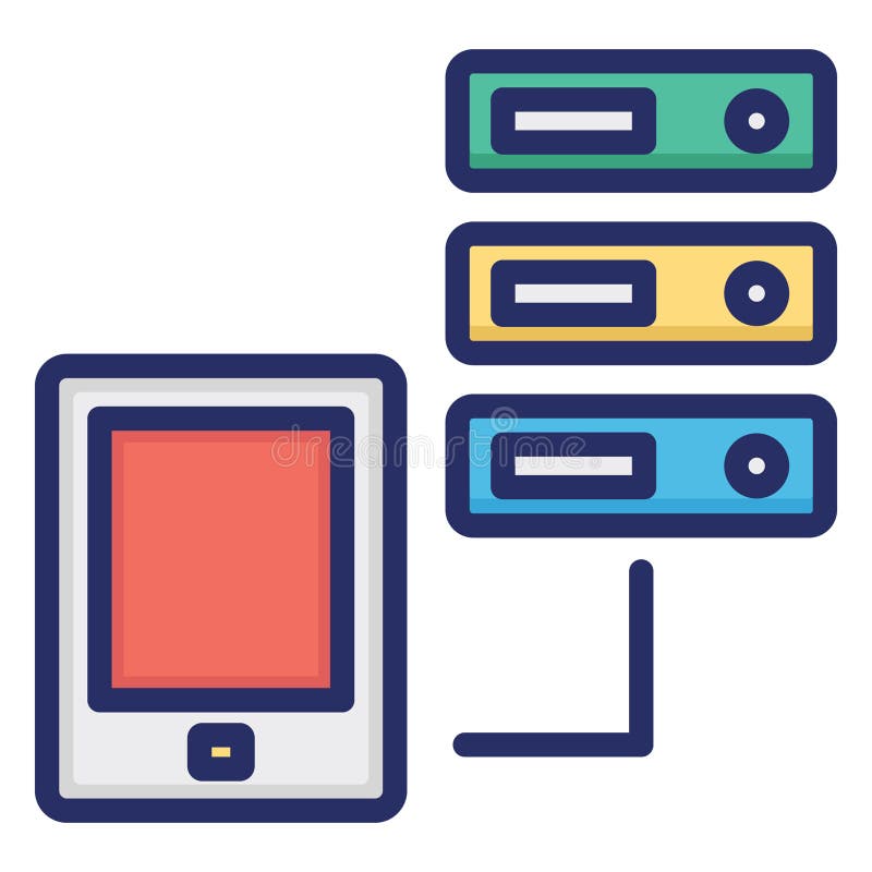 Data Storage Ios Isolated Vector Icon Easily Edit or Modify Stock ...