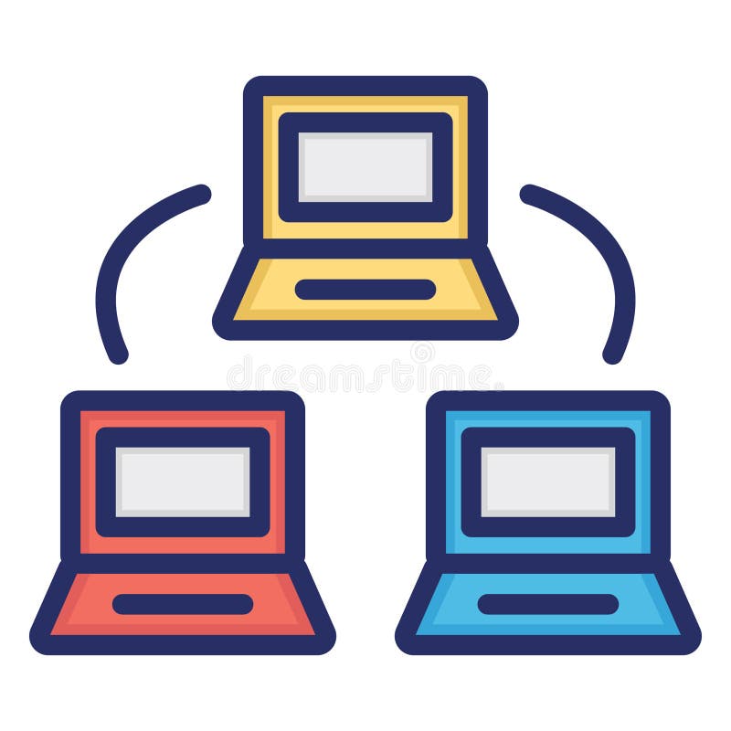 Computer Share Isolated Vector Icon Easily Edit or Modify Stock Vector ...