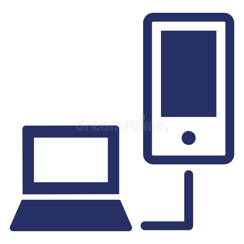 Connectivity Mobile with Pc Isolated Vector Icon Easily Edit or Modify ...