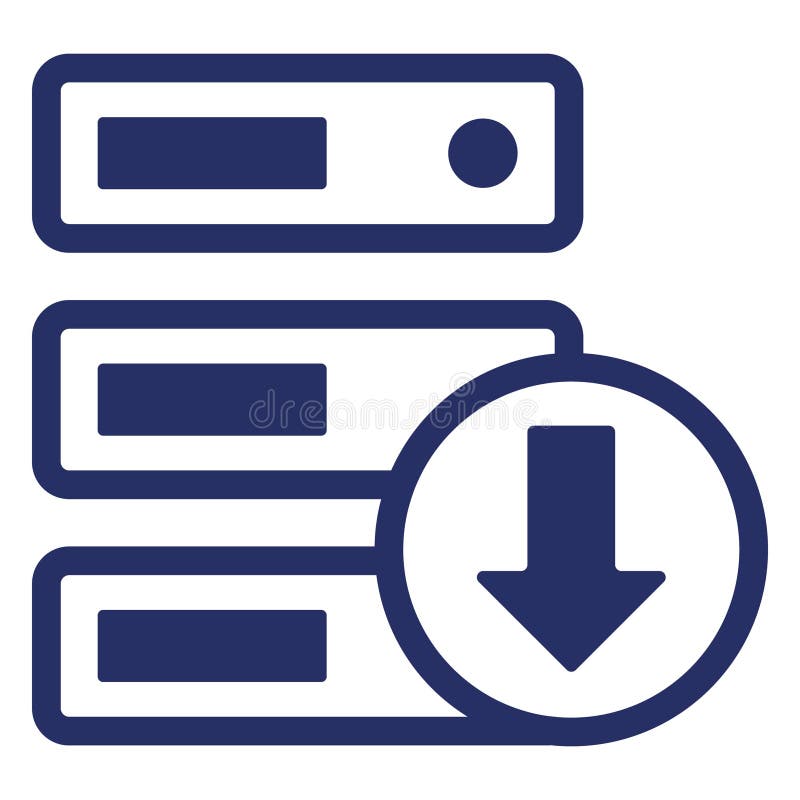 Data Storage Download, Isolated Vector Icon Easily Edit or Modify Stock ...