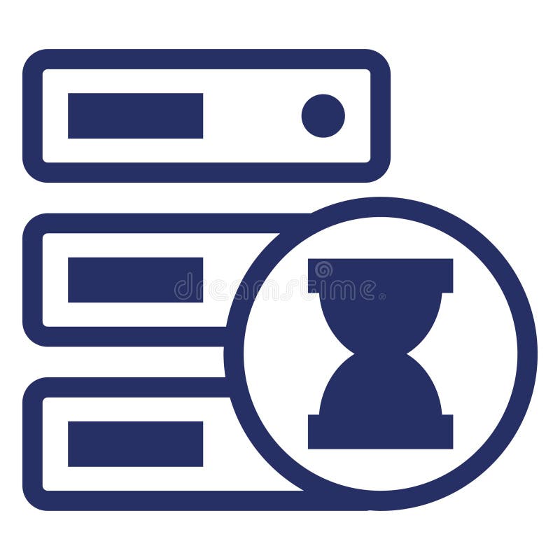 Data Storage Processing Isolated Vector Icon Easily Edit or Modify ...