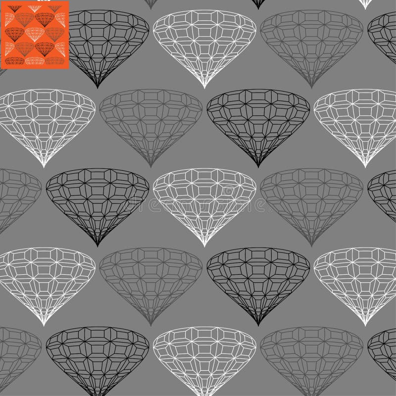 Repeat Pattern of Abstract Diamand-shaped Shapes Stock Vector ...