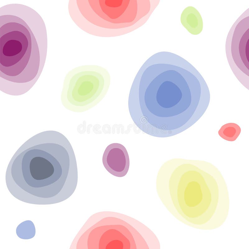 Seamless Pattern of Monochrome Irregular Circles Stock Vector ...