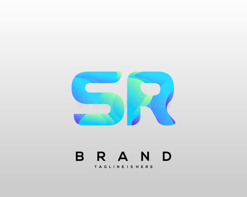 SR Letter Logo Design With Creative Modern Trendy Typography. Stock ...