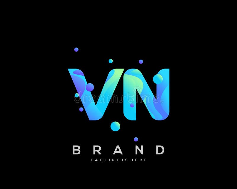 Letter VN For Company Design Logo Branding Letter Element Stock Vector ...