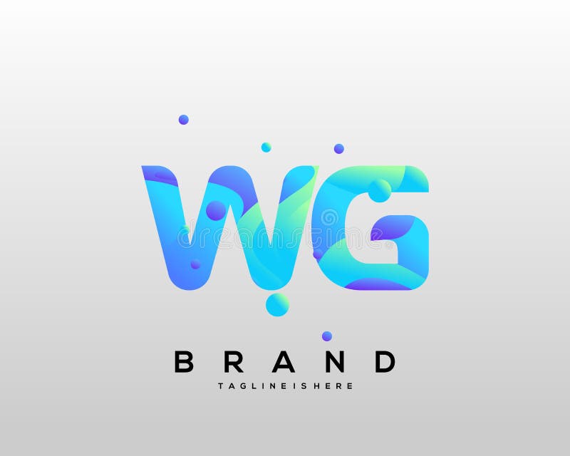 Wg W G Colorful Alphabet Letter Logo Icon Template Vector Stock Vector ...