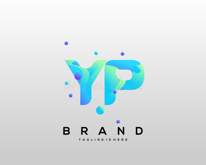 Initial Letter YP Logo with Colorful Circle Background, Letter ...