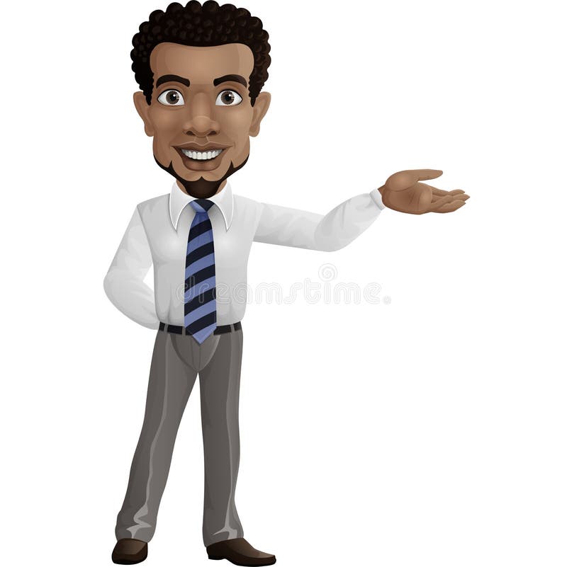 Cartoon Businessman Showing Hand Gesture Sideways Away Stock Vector ...