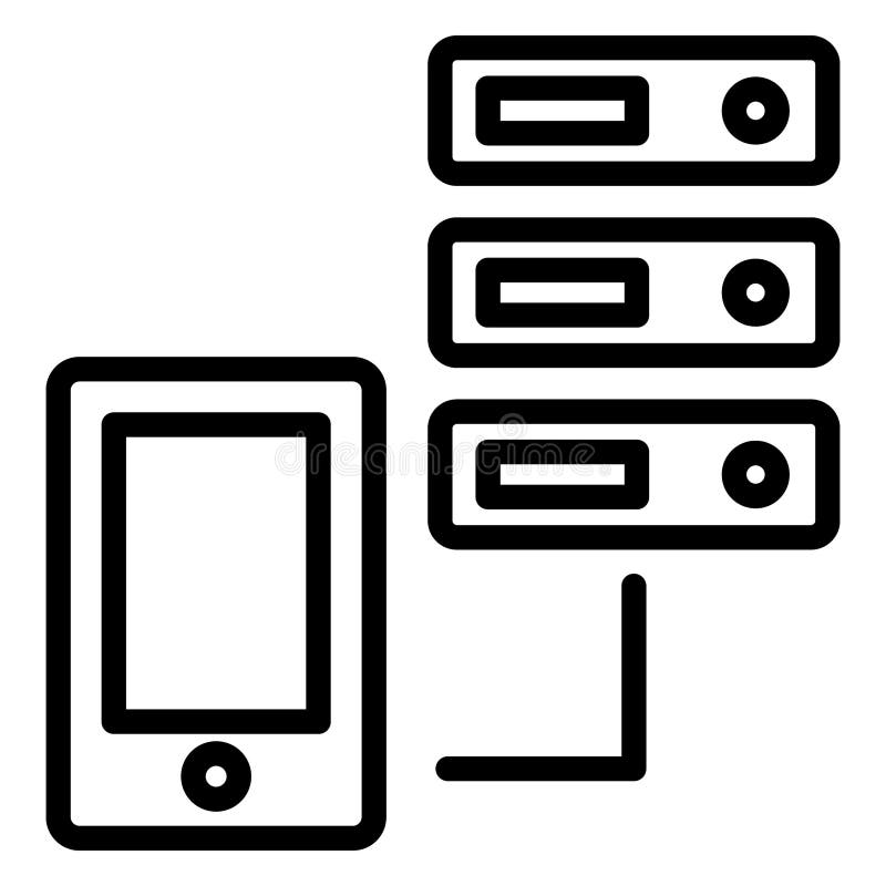 Data Storage Ios Isolated Vector Icon Easily Edit or Modify Stock ...