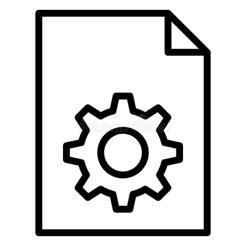 Document Cog Isolated Vector Icon Easily Edit or Modify Stock Vector ...