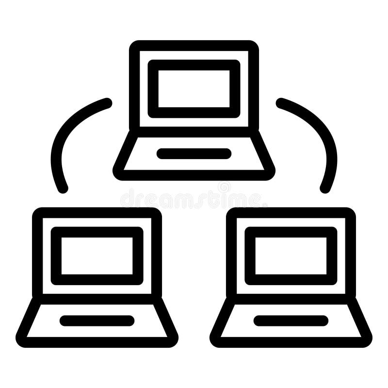 Computer Share Isolated Vector Icon Easily Edit or Modify Stock Vector ...