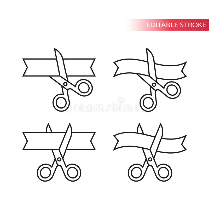 Ribbon bow thin line icon stock vector. Illustration of festive - 80389187