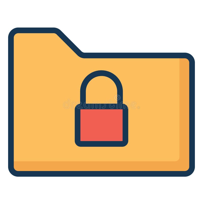 Locked Folder Isolated Vector Icon Easily Editable Stock Vector ...