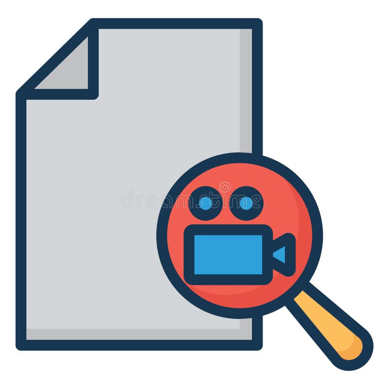 Search Video Isolated Vector Icon Easily Editable Stock Illustration ...