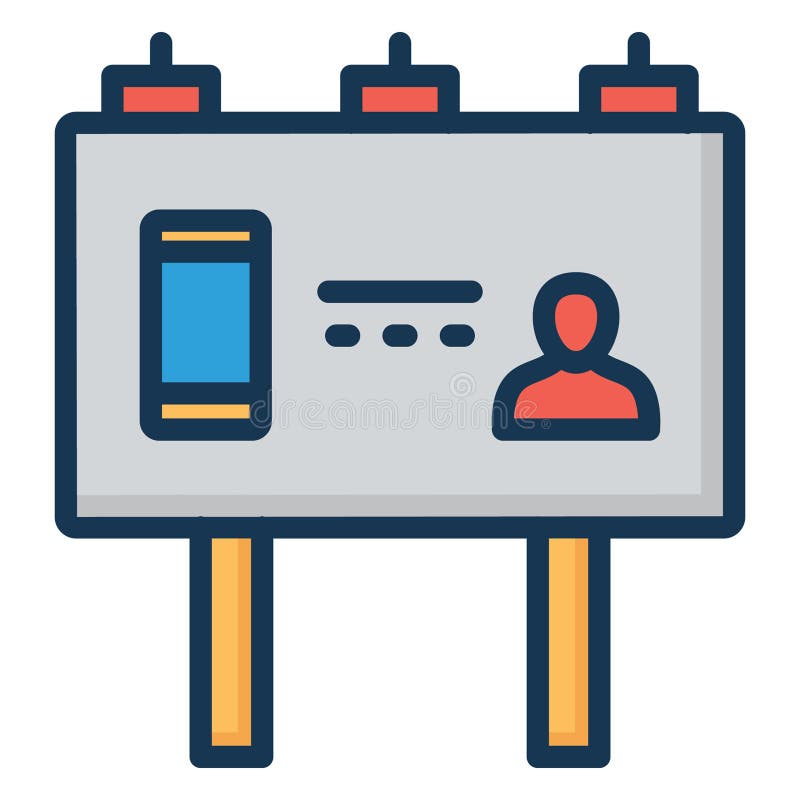Ad Board Isolated Vector Icon Easily Editable Stock Illustration ...