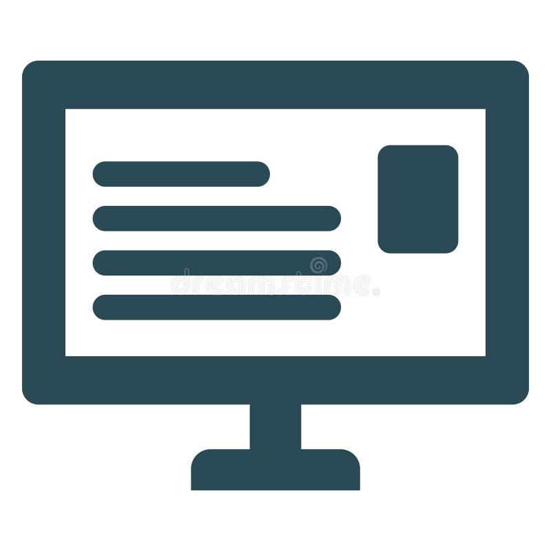 Monitor Isolated Vector Icon Easily Editable Stock Vector ...