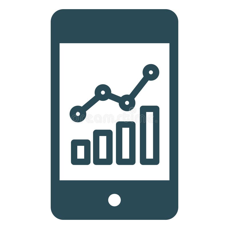 Mobile Graph Isolated Vector Icon Easily Editable Stock Illustration ...