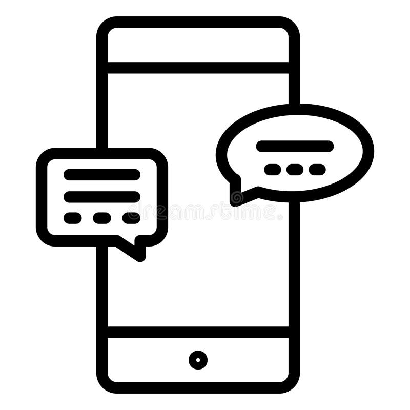 Mobile Chatting Isolated Vector Icon Easily Editable Stock Vector ...