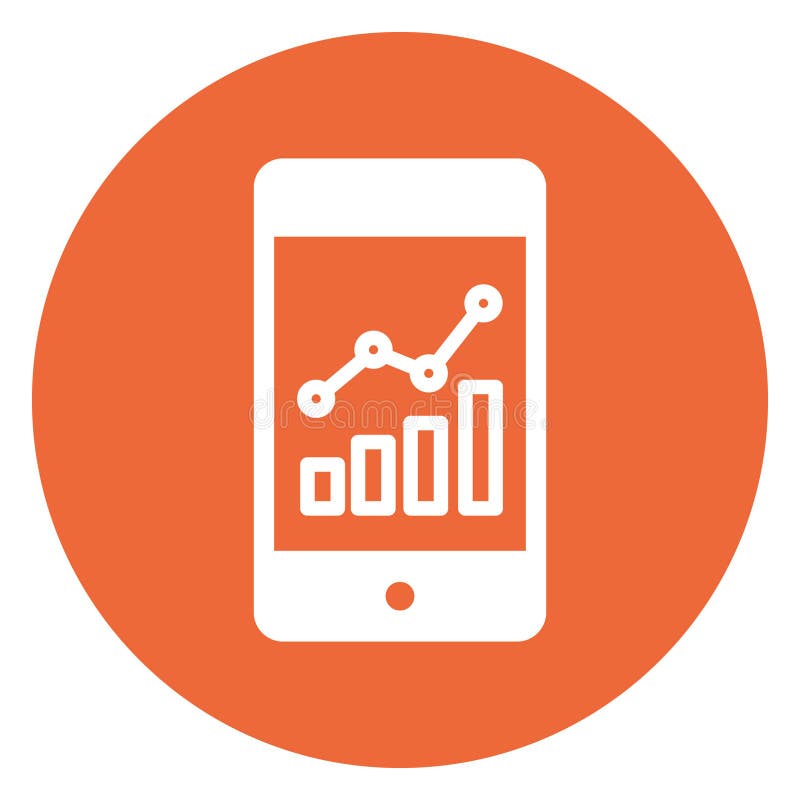 Mobile Graph Color Vector Icon Which Can Easily Modify or Edit Stock ...