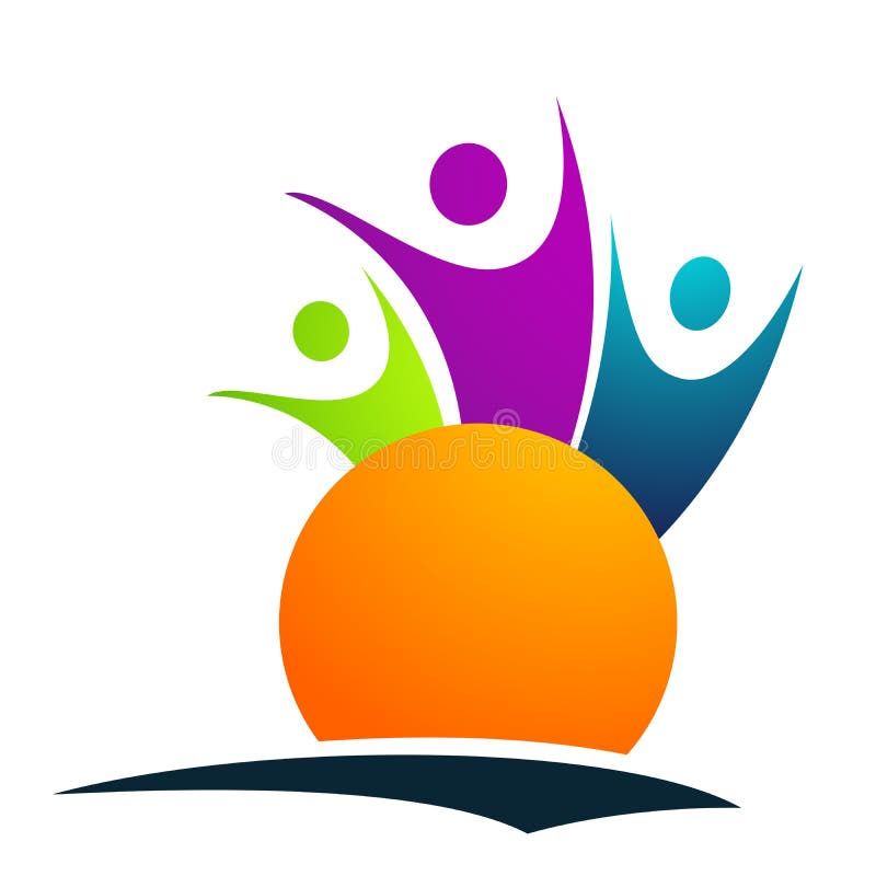 Sun Beach Water Wave People Team Work Union Wellness Celebration Group ...