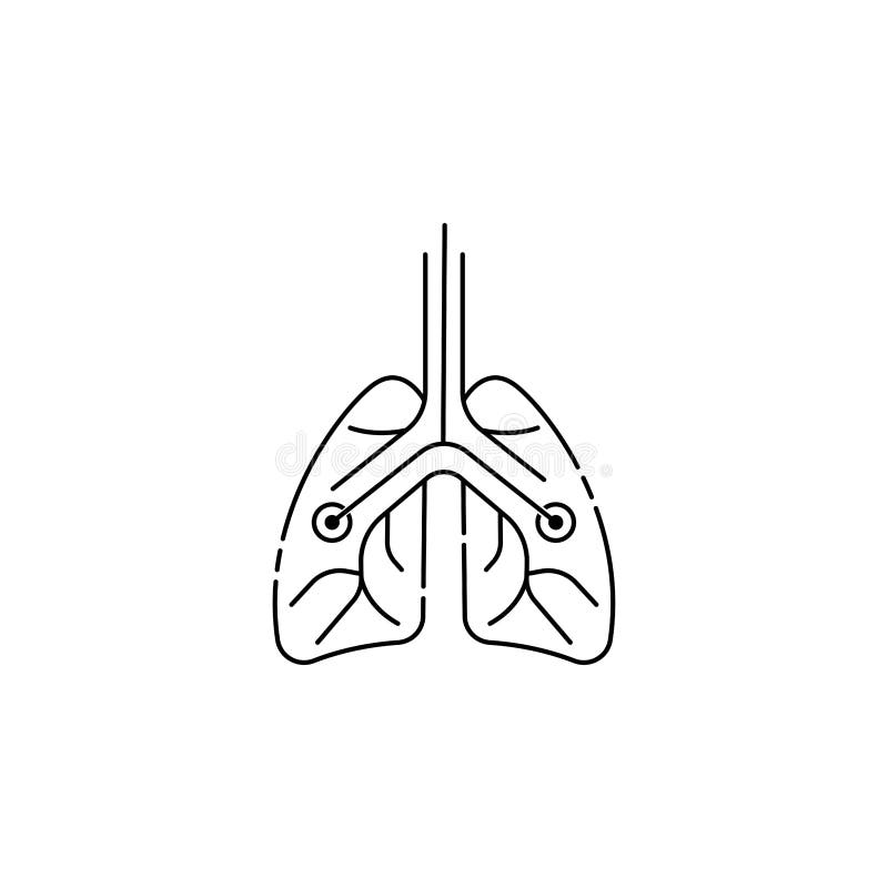 Lungs Icon, Simple Flat Style. Stock Vector - Illustration of icon ...