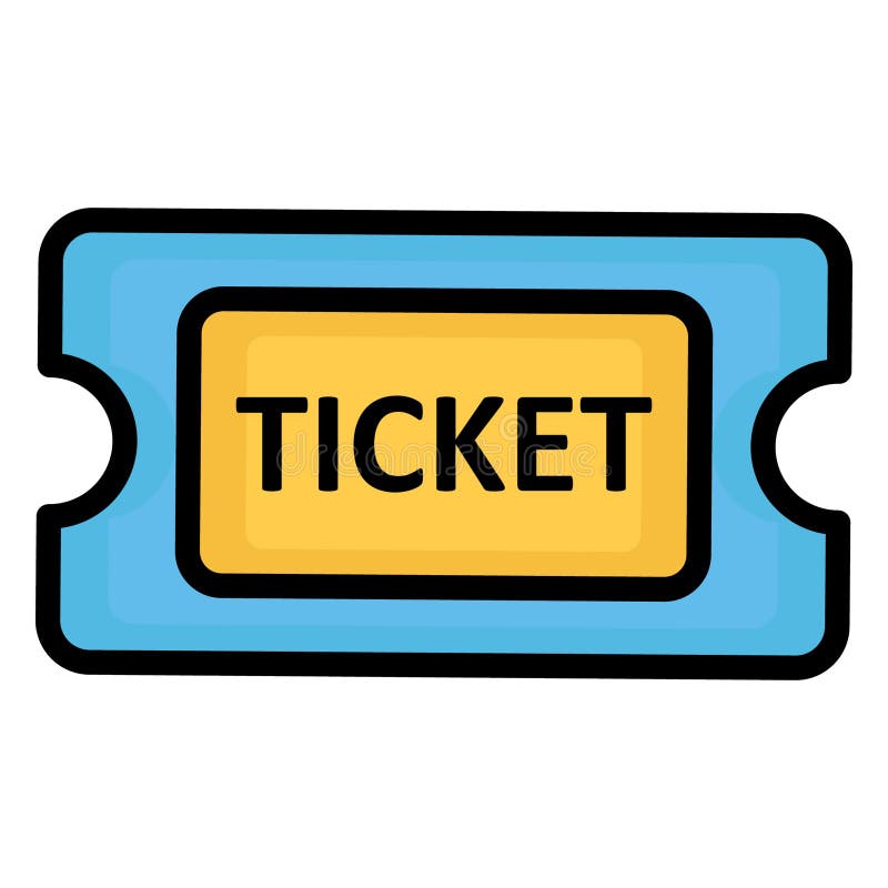 Entry Ticket Isolated Vector Icon Which Can Easily Modify or Edit Stock ...