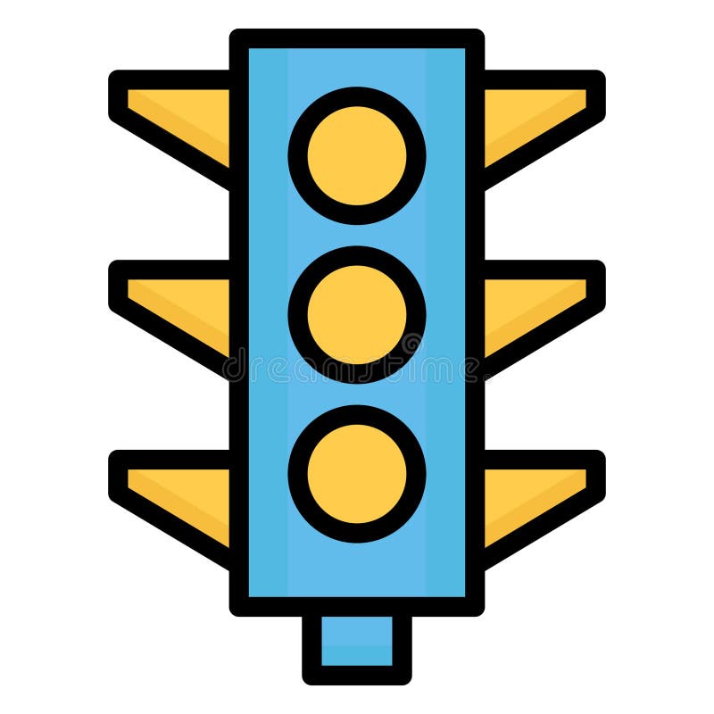 Signal Lights Isolated Vector Icon Which Can Easily Modify or Edit ...