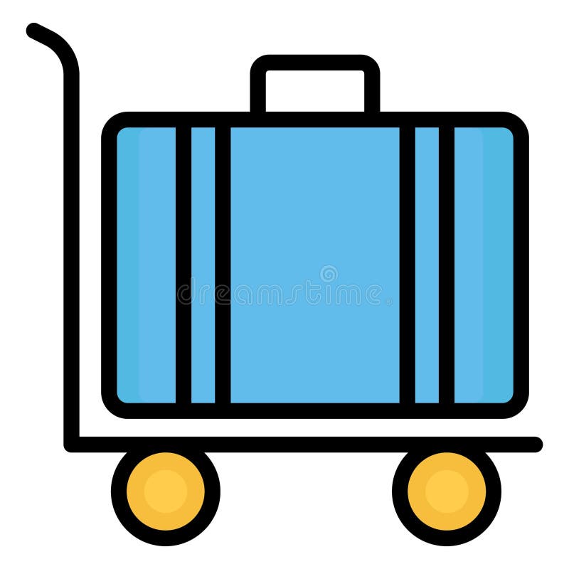 Hand Trolley Isolated Vector Icon Which Can Easily Modify or Edit Stock ...
