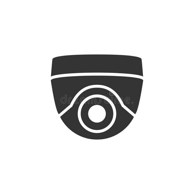 Cctv Round Camera Black Isolated Vector Icon. Stock Vector ...