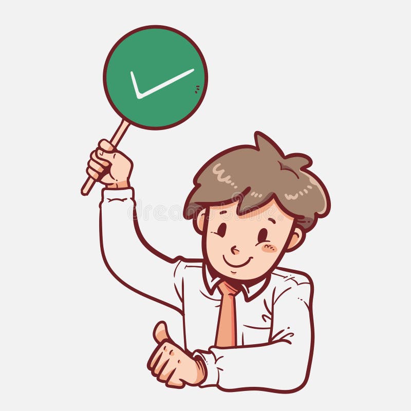 Man Giving Sign of Approval Stock Vector - Illustration of success ...