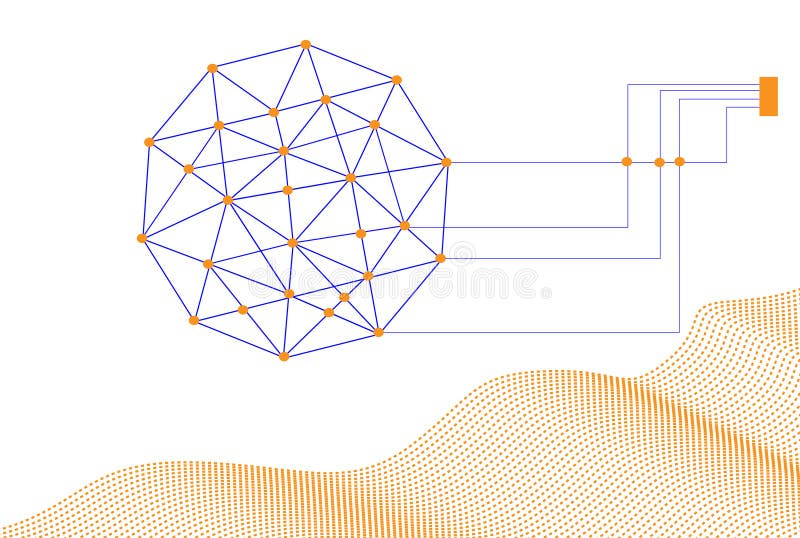 Abstract Futuristic Grid Gradient Network Web Background Scientific ...