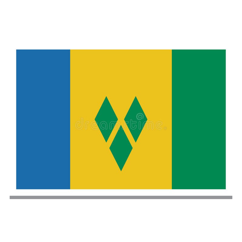 St Vincent Flag Isolated Vector Illustration You Can Edit it Stock ...