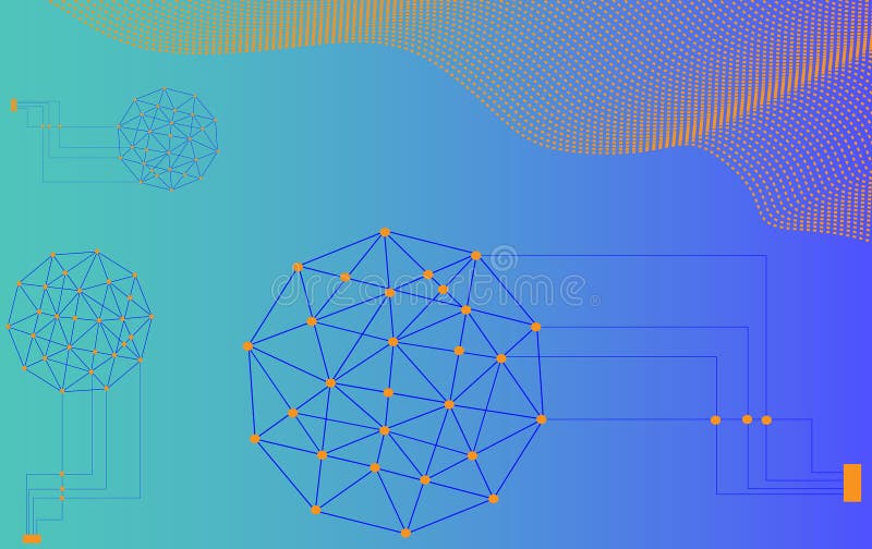 Abstract Futuristic Grid Gradient Network Web Background Scientific ...