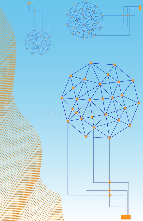 Abstract Futuristic Grid Gradient Network Web Background Scientific ...