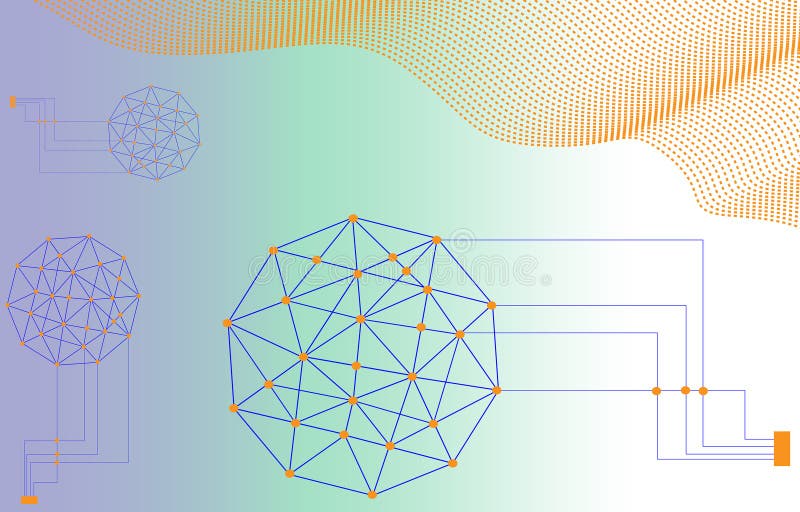 Abstract Futuristic Grid Gradient Network Web Background Scientific ...