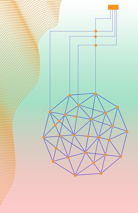 Abstract Futuristic Grid Gradient Network Web Background Scientific ...