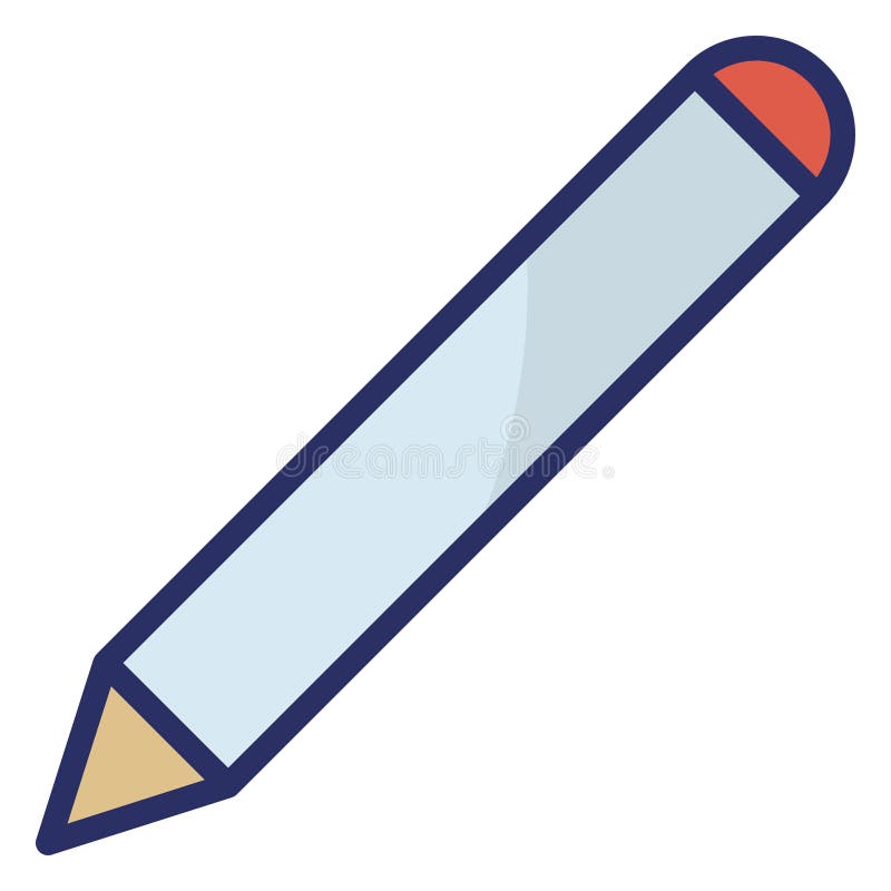 Lead Pencil, Stationery Isolated Vector Icon Stock Vector ...