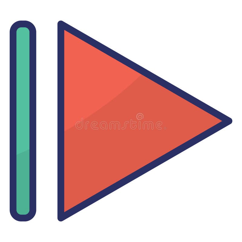 Forward Button Isolated Isolated Vector Icon Easily Editable Easily ...