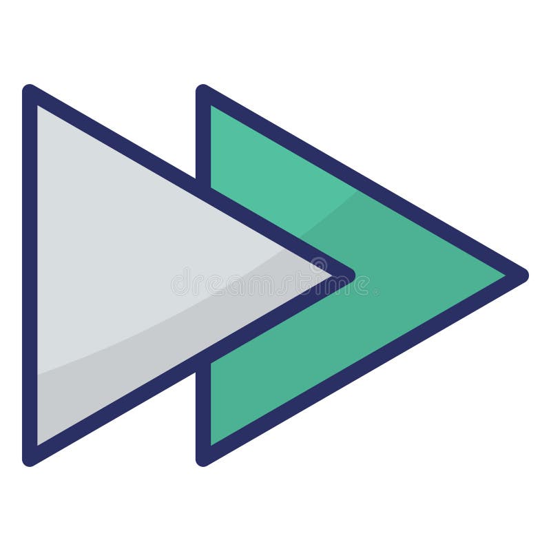 Forward Button Isolated Isolated Vector Icon Easily Editable Easily ...