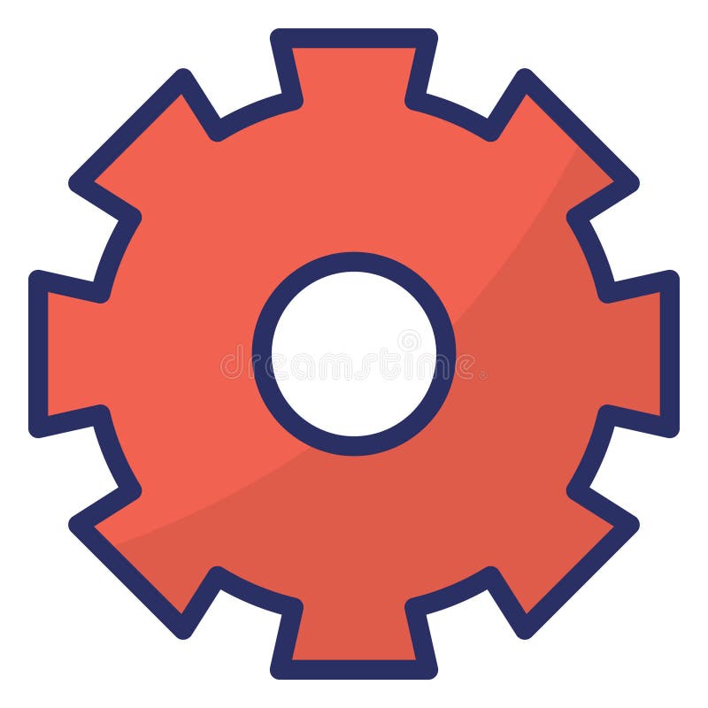 Cog Isolated Isolated Vector Icon Easily Editable Easily Editable Stock ...