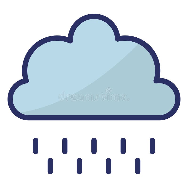 Raining Isolated Isolated Vector Icon Easily Editable Easily Editable ...