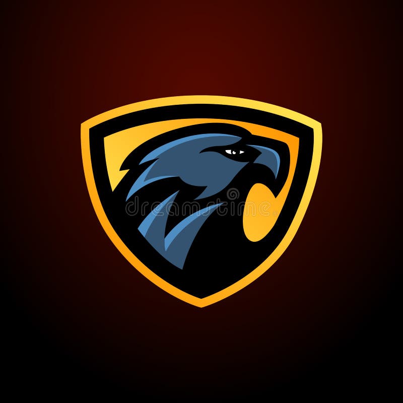 Esport Falcon Bird Eagle Badge Logo Vector Stock Illustration ...