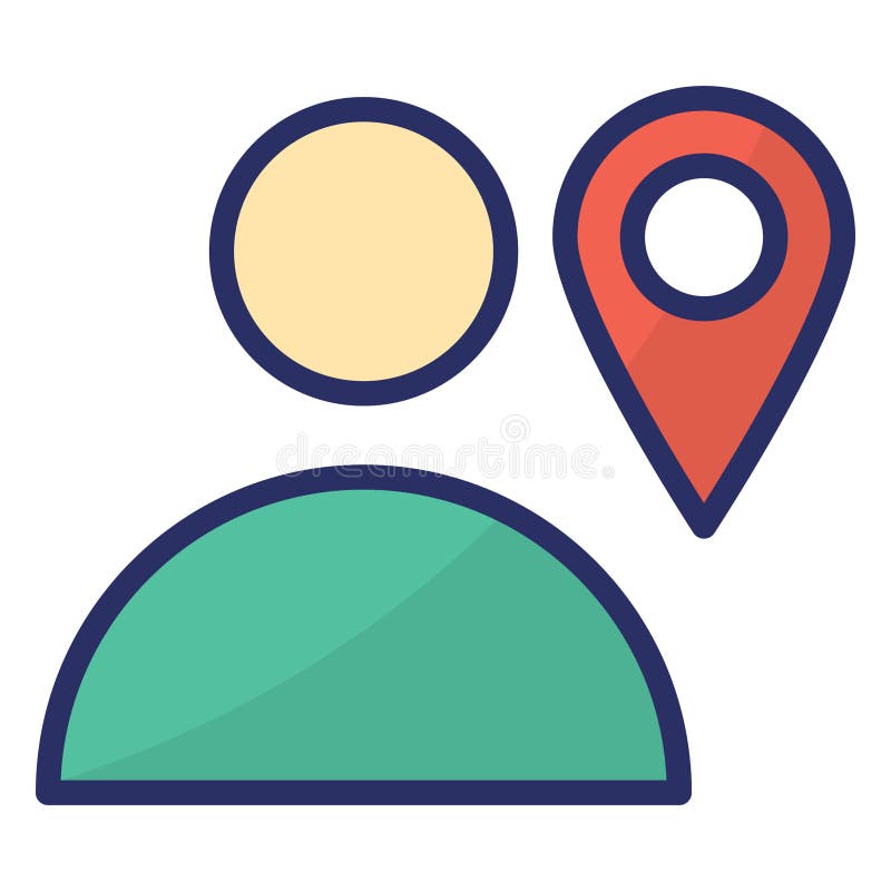 Person Location Isolated Isolated Vector Icon Easily Editable Easily ...